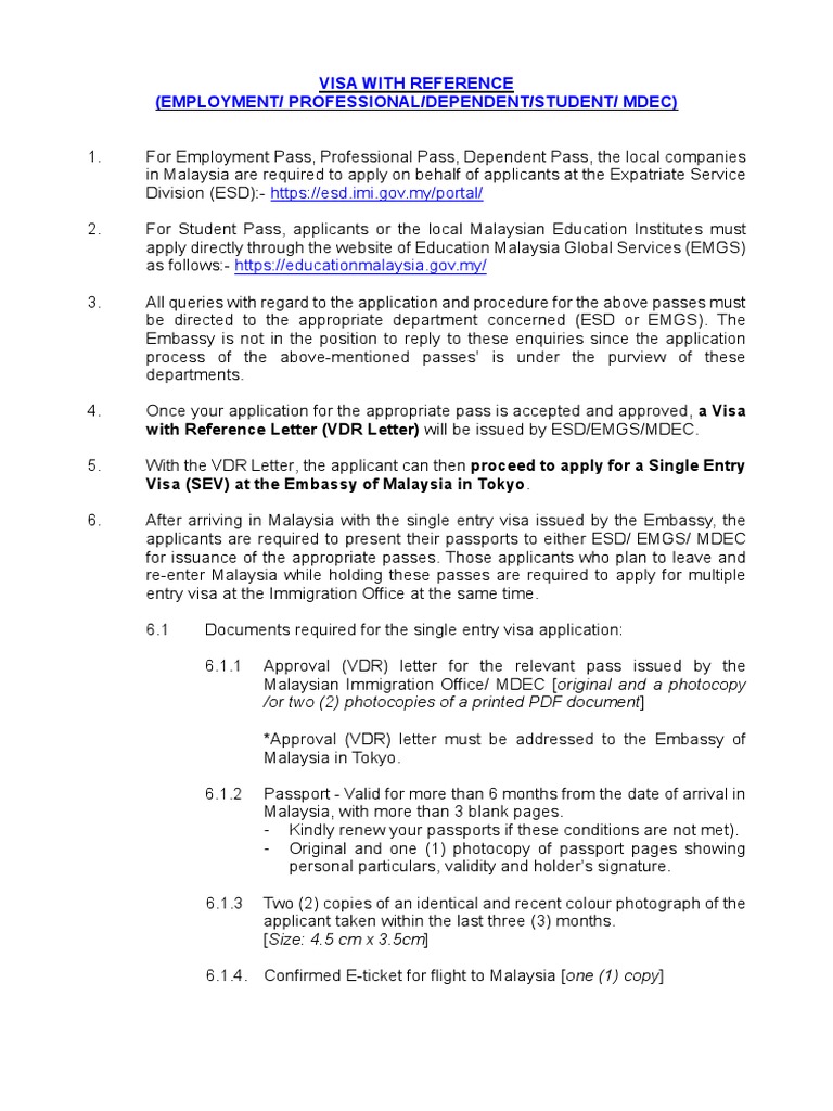 Visa With Reference (VDR) | PDF | Travel Visa | Passport