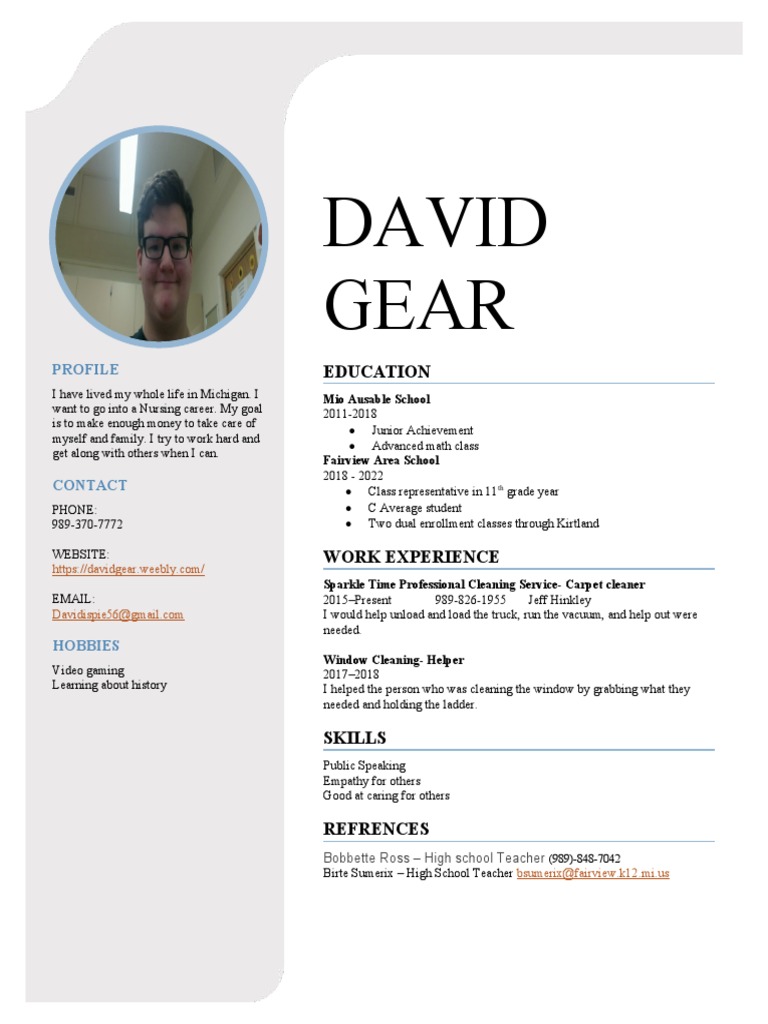 David Gear Resume | PDF