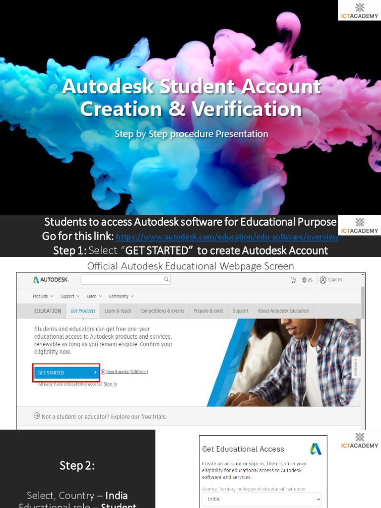 Autodesk Student Account Creation Manual With Activites | PDF ...