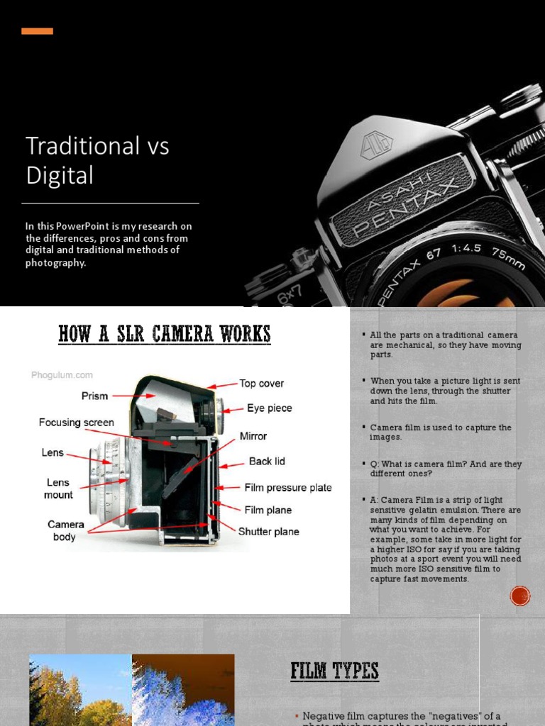 Traditional Vs Digital Photography | PDF | Camera | Digital Photography