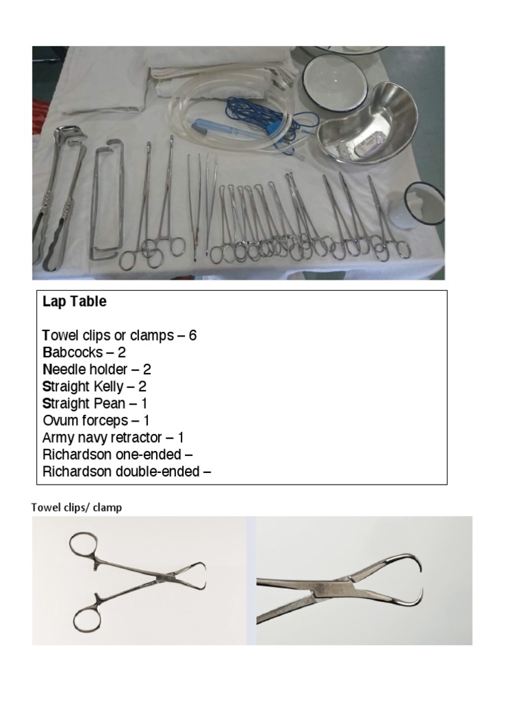 Lap Table Instruments | PDF