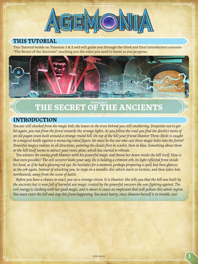 Agemonia Rulebook Tutorial-III | PDF | Timer