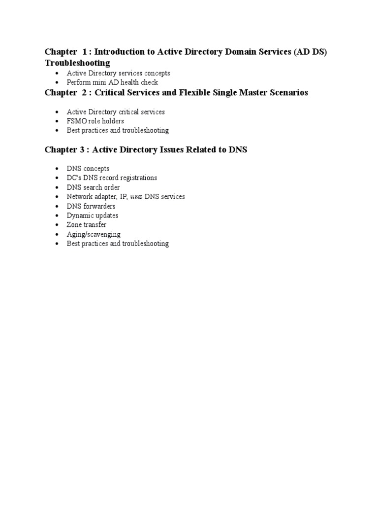 Chapter 1: Introduction To Active Directory Domain Services (AD DS ...