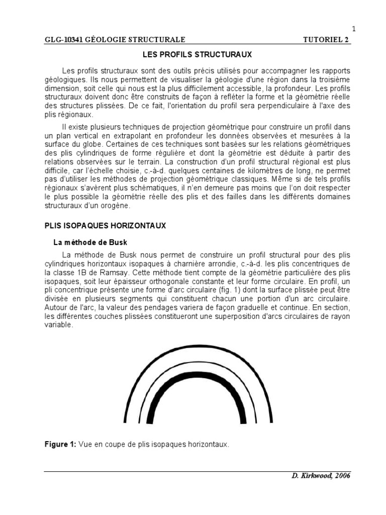 Profils structuraux en géologie | PDF | Géométrie | Géologie