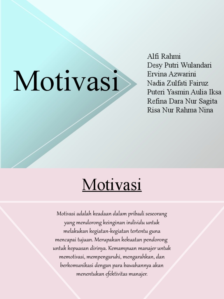 MOTIVASI PPT MNJMN | PDF