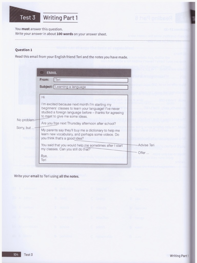 Pet For Schools Test3 Writing | PDF