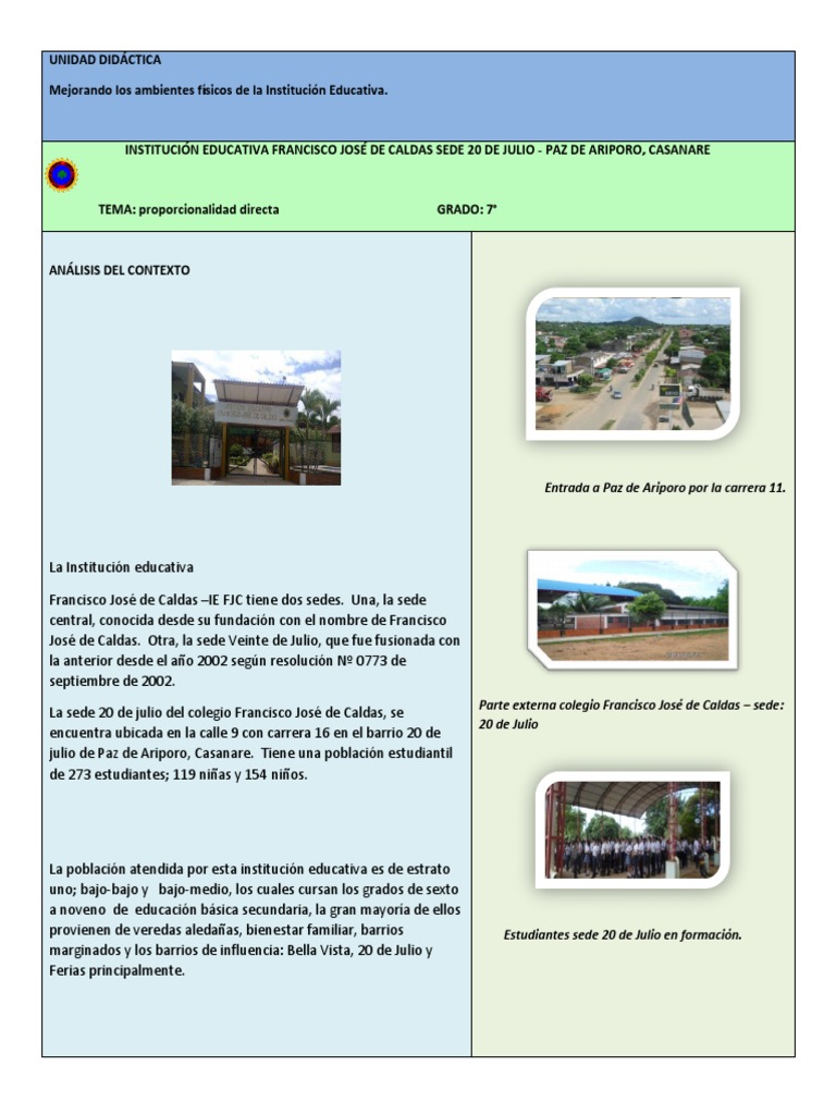 Unidad Didactica Abproblemas | PDF | Aprendizaje | Salón de clases