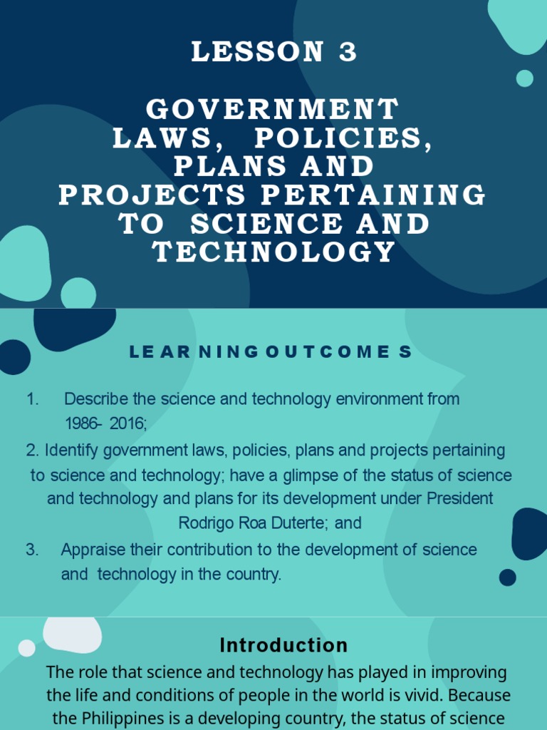 Philippine Science and Technology Policies | PDF | Science | Philippines