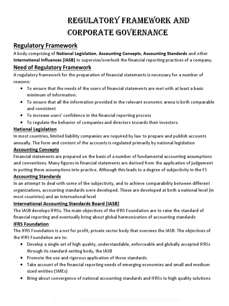 Regulatory Framework in Financial Reporting | PDF | International ...