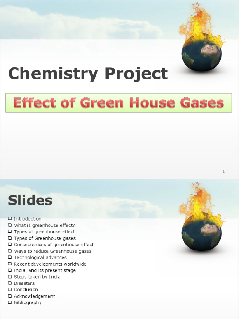 Chemistry Project Class Xi | PDF | Greenhouse Gas | Climate Change