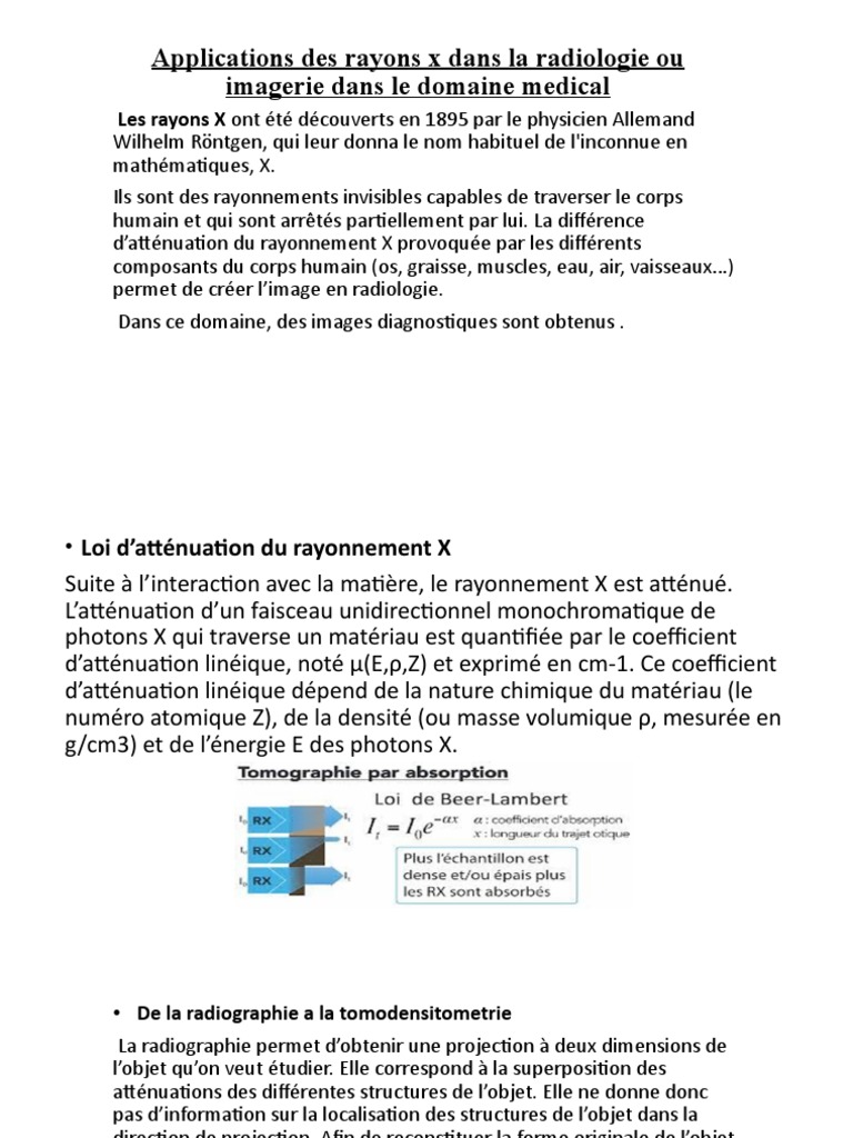 Applications Des Rayons X | PDF