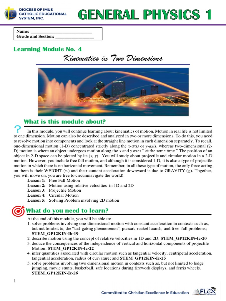 Module 4 Gen. Physics 1 | PDF | Euclidean Vector | Acceleration