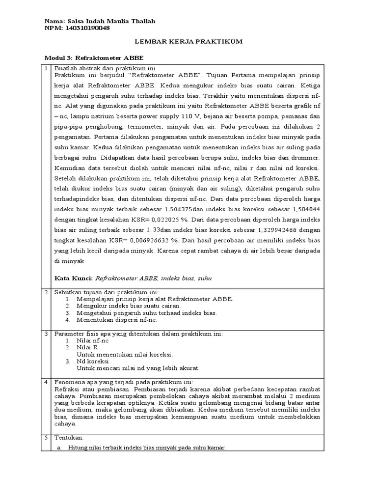 Lembar Kerja M3 | PDF