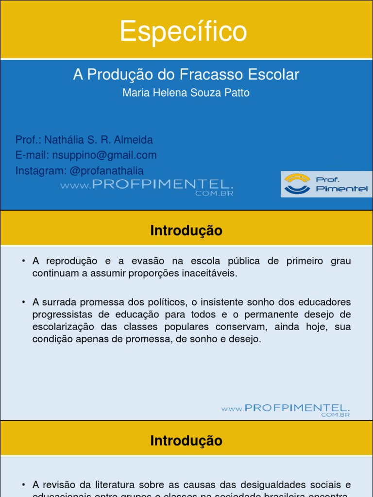 Fracasso Escolar e Desigualdade Social | PDF | Sociologia | Aprendizado