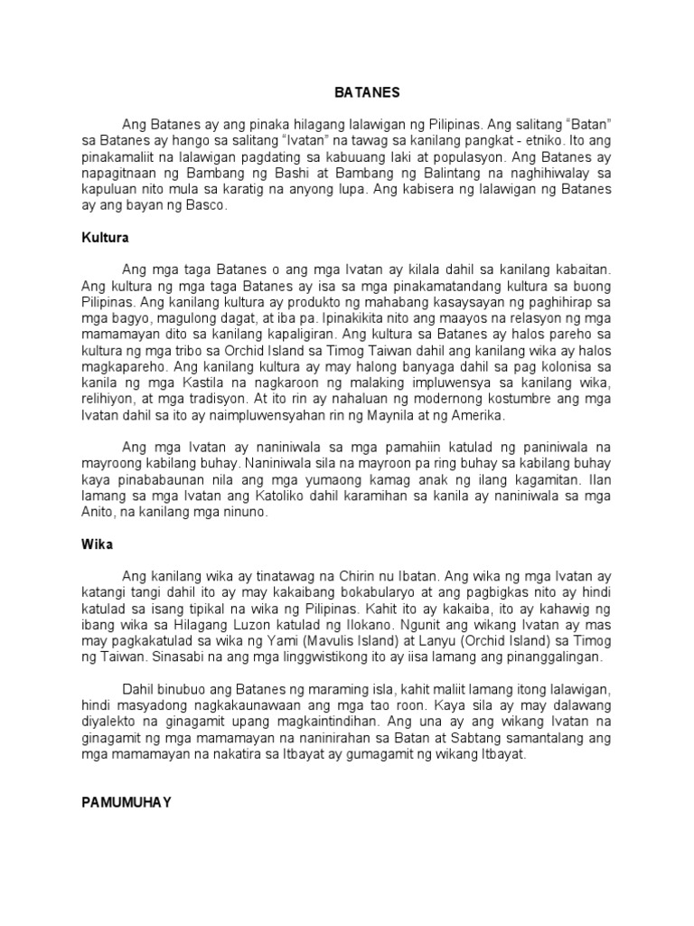 BATANES | PDF