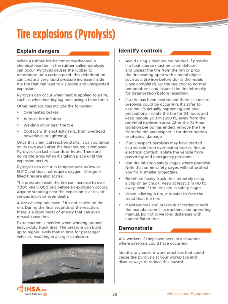 Tire Pyrolysis Safety Guide | PDF | Tire | Explosion