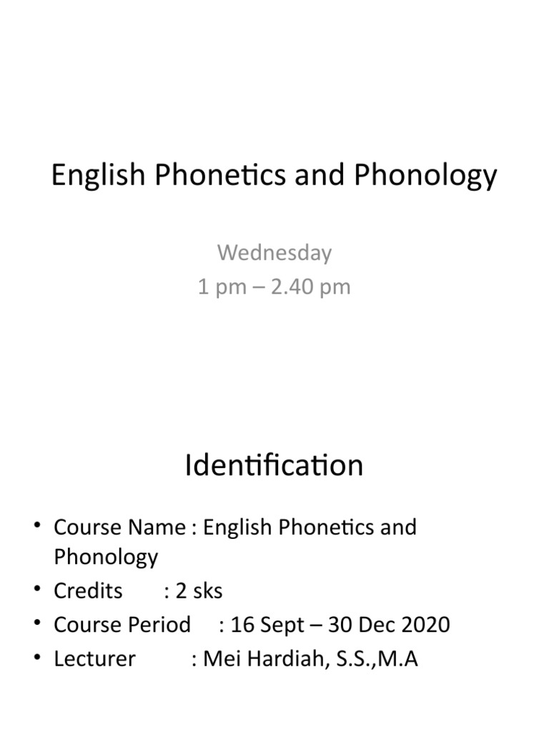 English Phonetics and Phonology | PDF