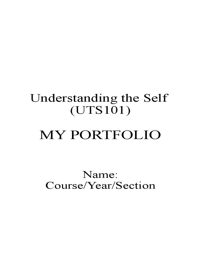 Template - Understanding The Self Portfolio | PDF