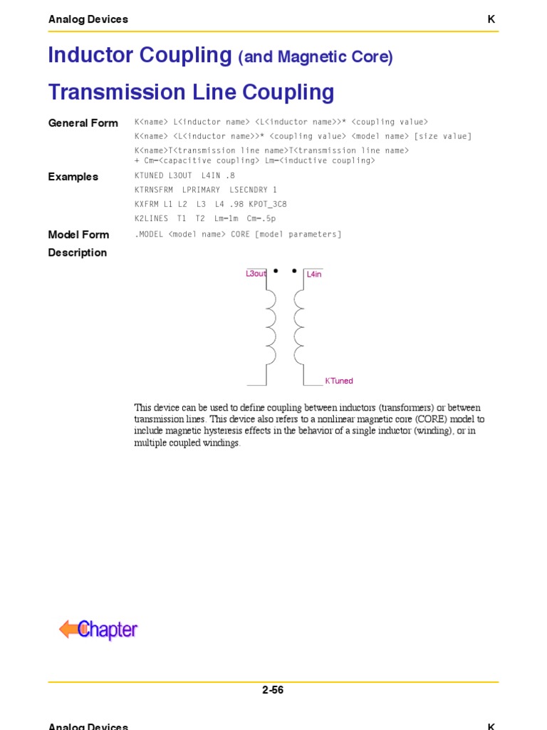 Pspice Ad Transformers | PDF | Inductor | Inductance