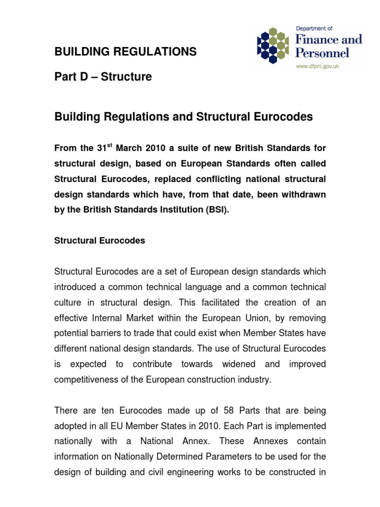 Building Regulations and Structural Eurocodes | PDF