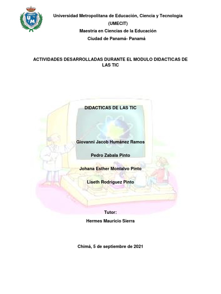 Actividades Desarrolladas Durante El Modulo Didacticas de Las Tic | PDF ...