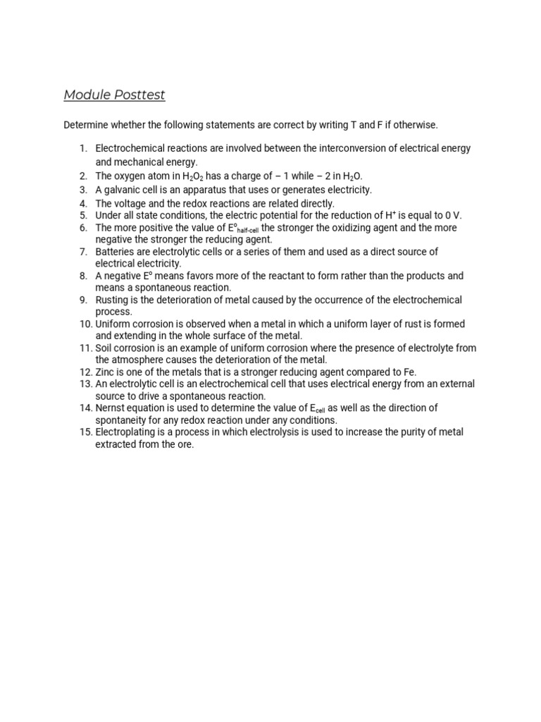 Module 3 Posttest | PDF