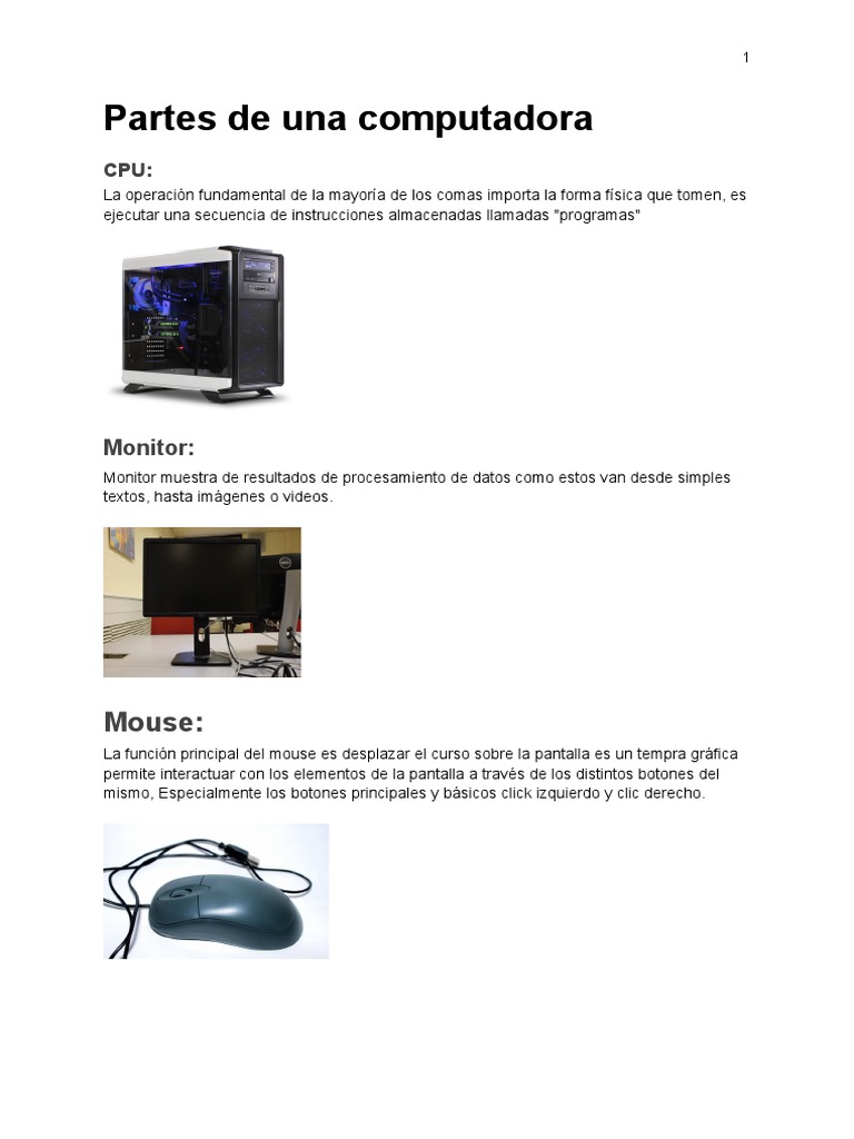 Partes de La Computadoras | PDF
