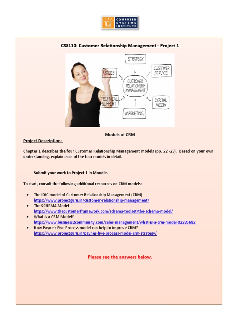 CSS110: Customer Relationship Management - Project 1 | PDF | Customer ...