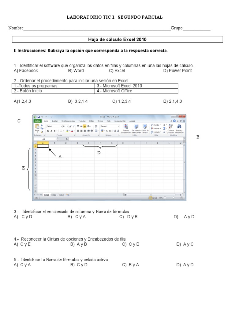 Laboratorio TIC1 - 2do Parcial 2016 | PDF | Microsoft Excel | Hoja de cálculo