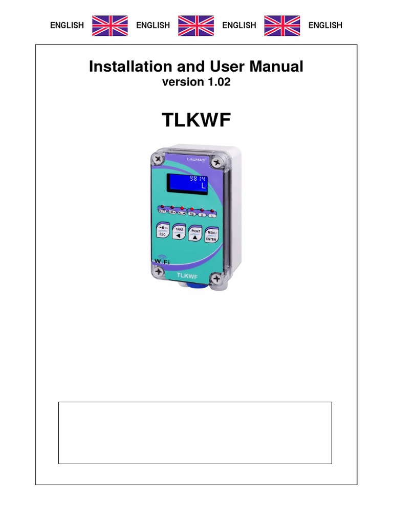 TLKWF: Installation and User Manual | PDF | Parameter (Computer Programming) | Relay