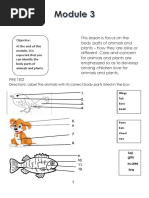 Science 4 Q2 Mod3 Body Structures of Animals v2 | PDF | Mimicry | Learning