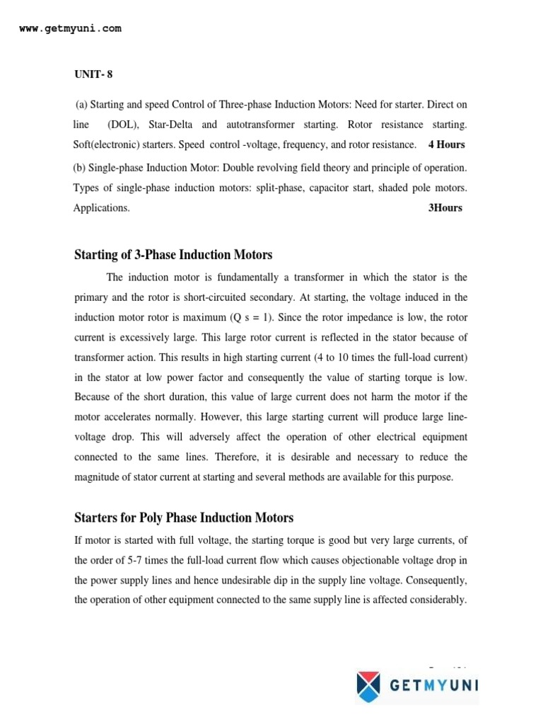 Electrical Engineering Engineering Transformers and Induction Machines ...