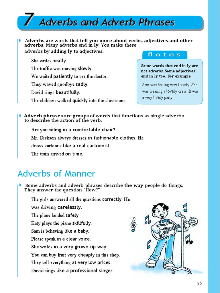 7 Adverbs and Adverb Phrases | PDF | Adverb | Verb