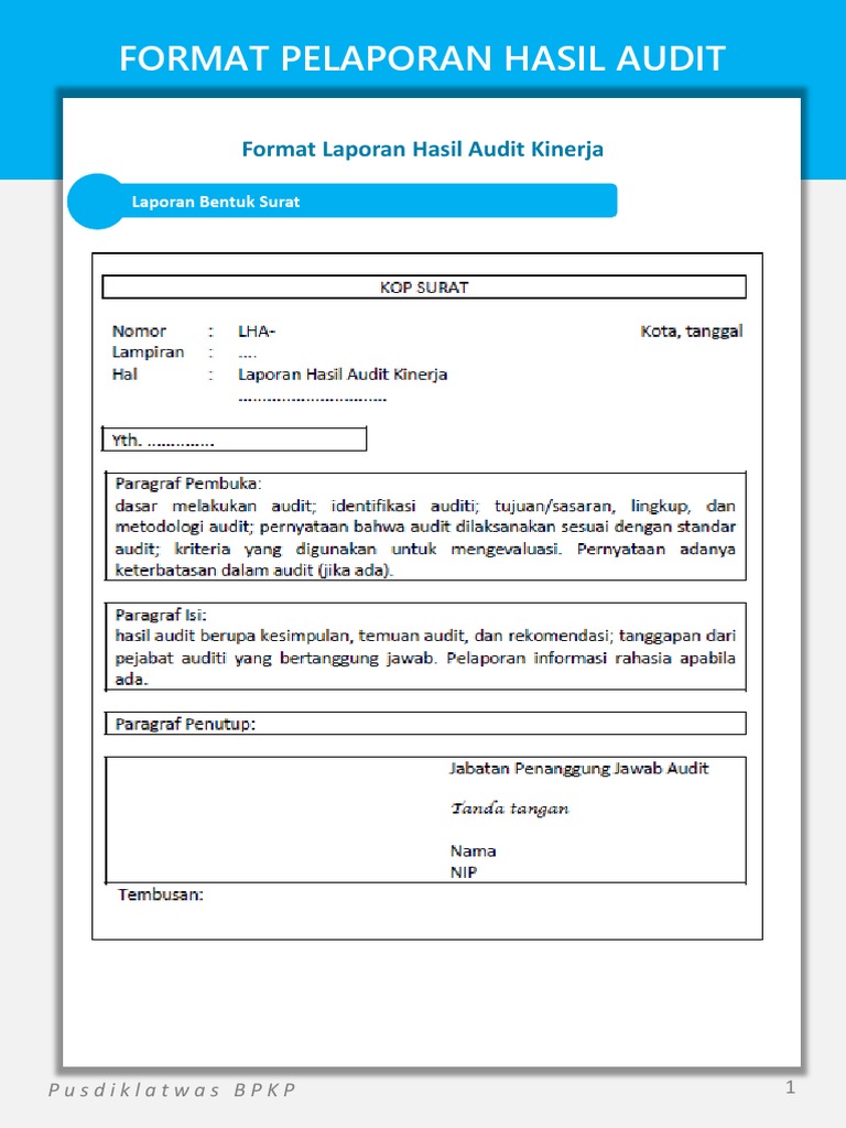 AUDIT REPORT FORMATS | PDF