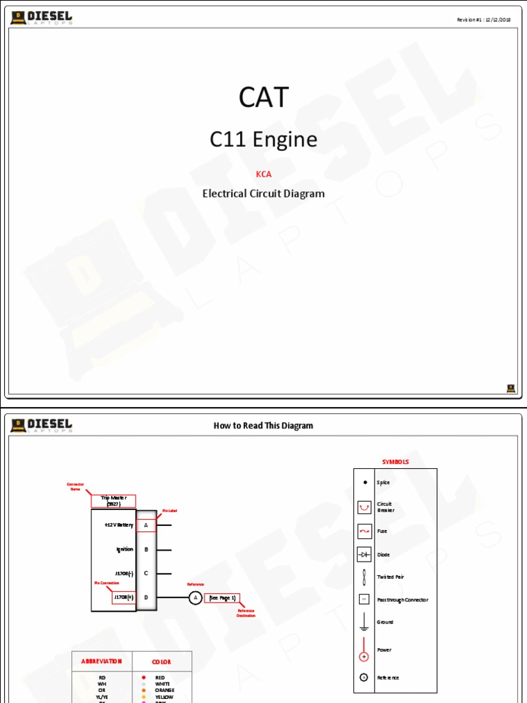 C11 Engine: Electrical Circuit Diagram | PDF | Fuel Injection ...