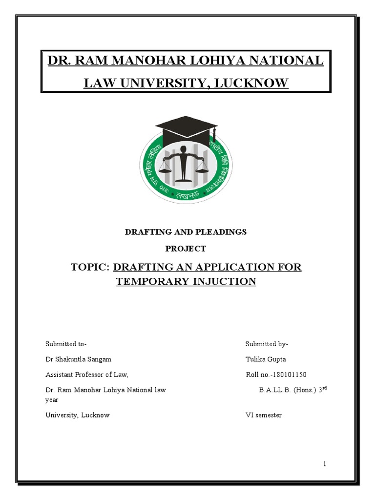 Drafting Temporary Injunction Applications | PDF | Lawsuit | Injunction
