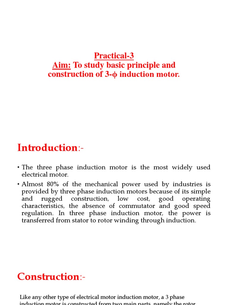 Practical-3 Aim: To study basic principle and construction of 3-ϕ ...