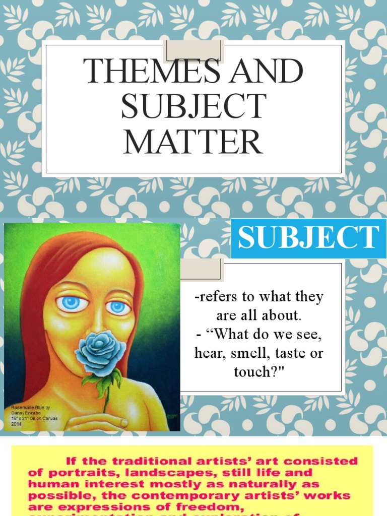 Themes and Subject Matter | PDF | Printmaking | Paintings