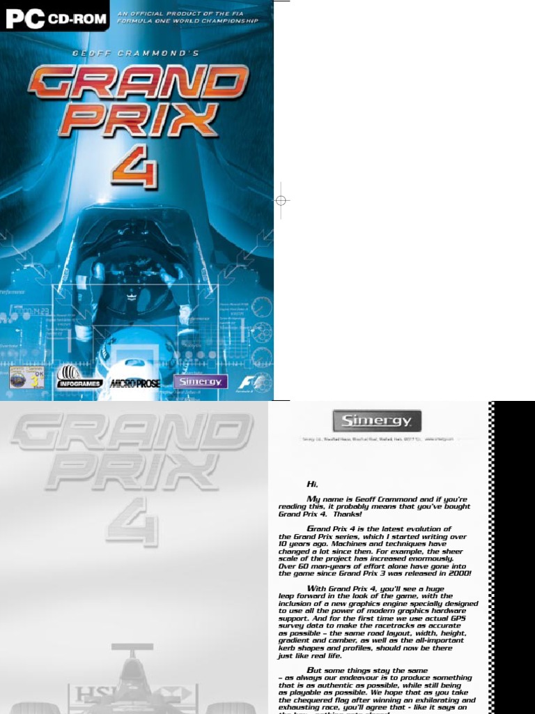 Games PC Grand Prix 4 User Manual | PDF | Formula One | Motorsport
