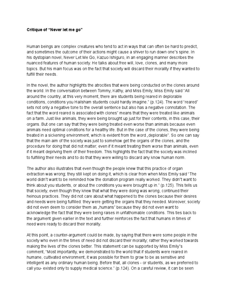 Never Let Me Go | PDF | Philosophy