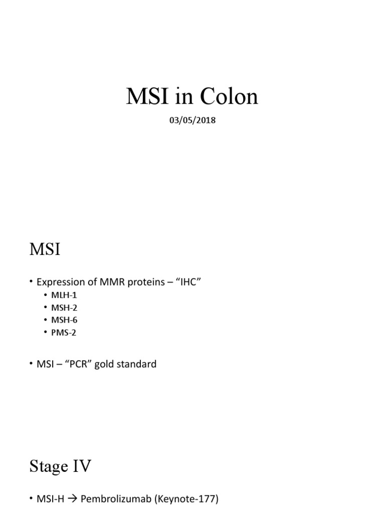 MSI in Colon | PDF