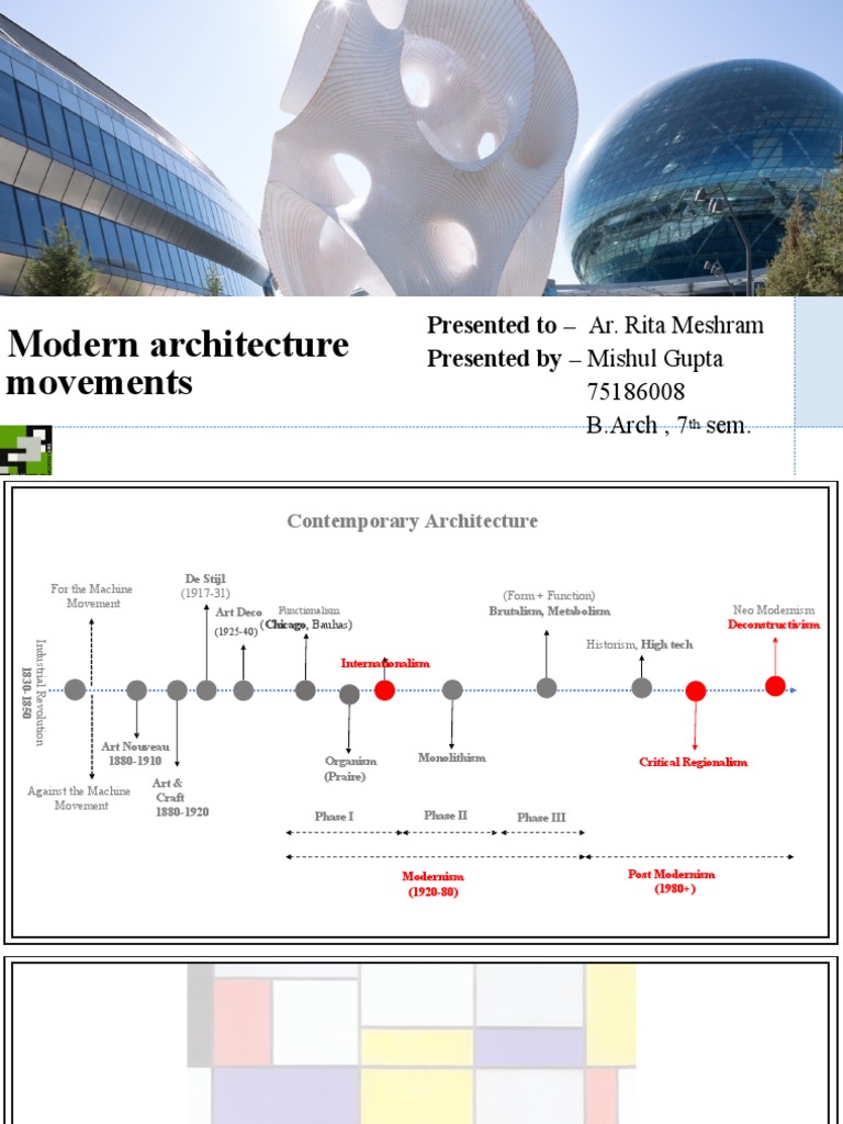 Modern Architecture Movements Overview | PDF | Art Movements | Economic ...