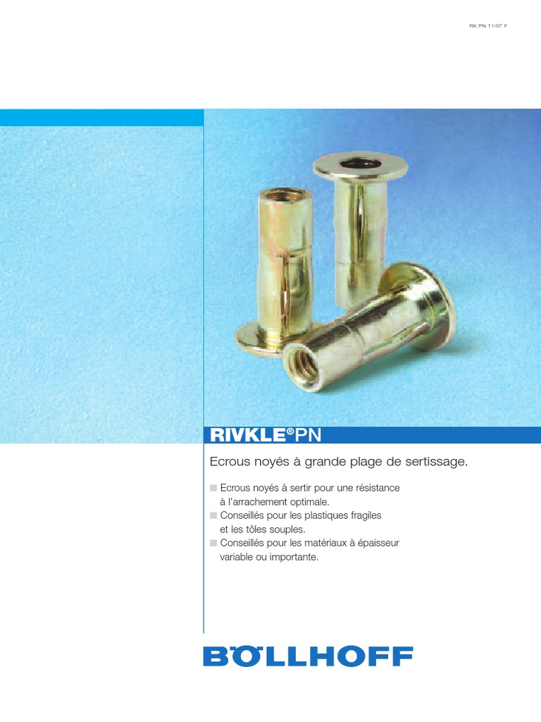 Bollhoff Insert Rivkle - 4 | PDF | Écrou | Métaux