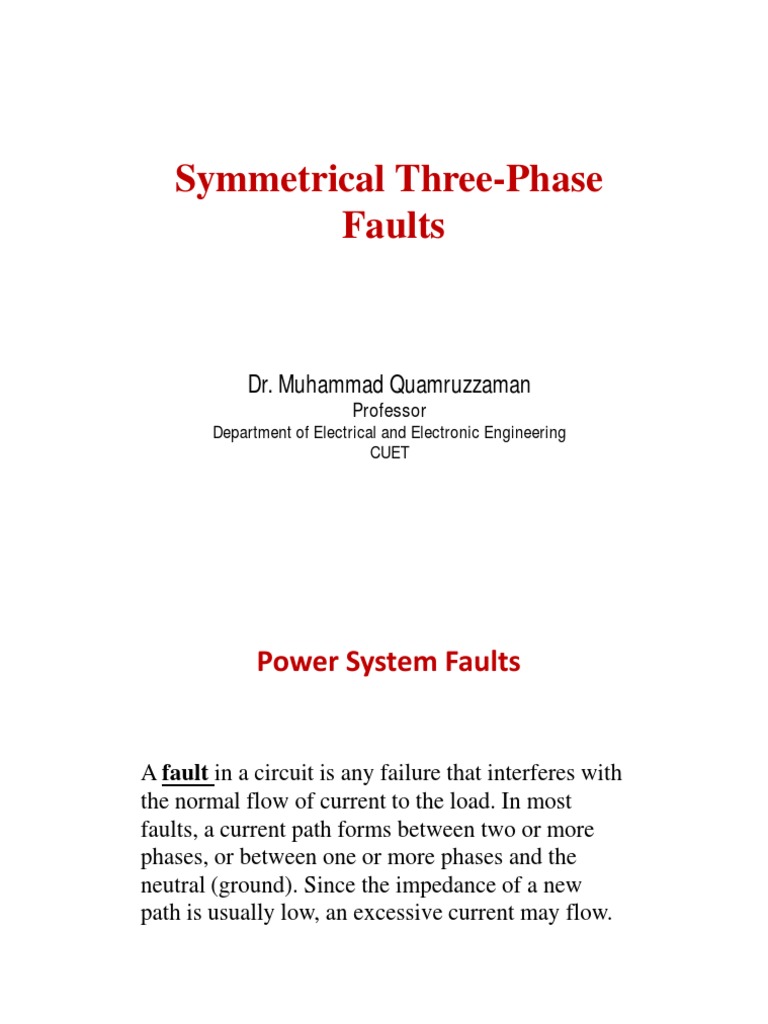 Symmetrical Three-Phase Fault Analysis | PDF | Insulator (Electricity ...