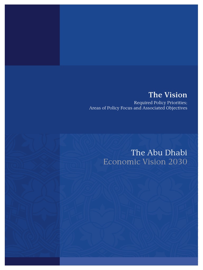 Economic Vision 2030: The Abu Dhabi | PDF | Fiscal Policy | Sustainability