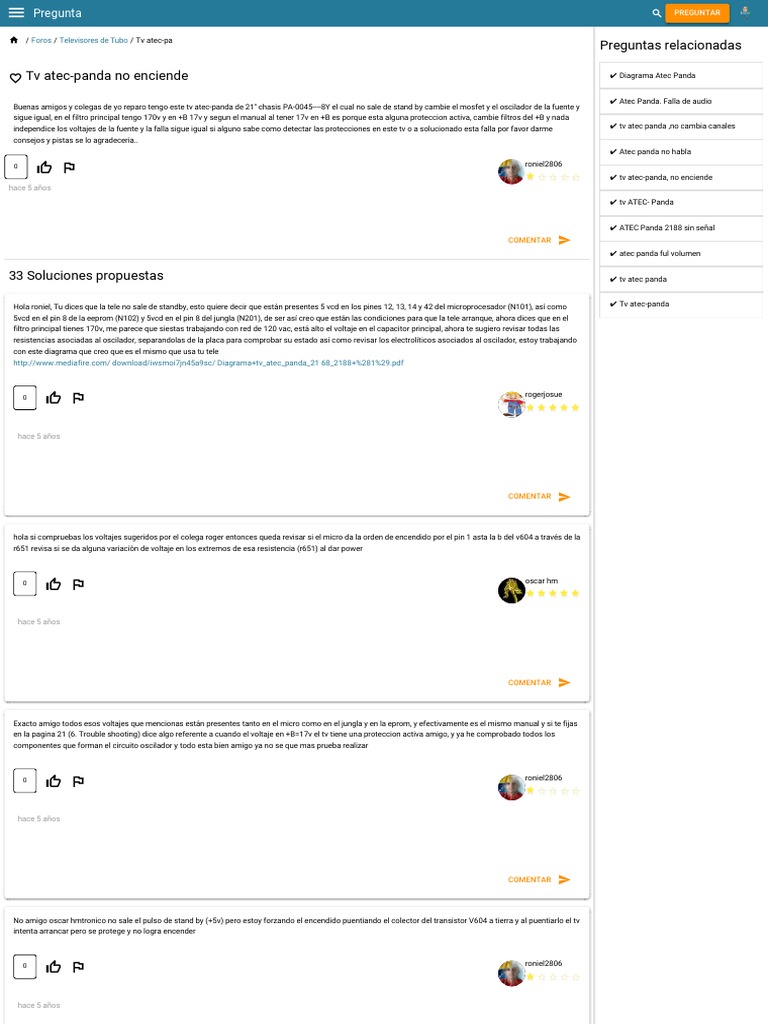 TV Atec-Panda No Enciende | PDF | Tecnología de información y ...
