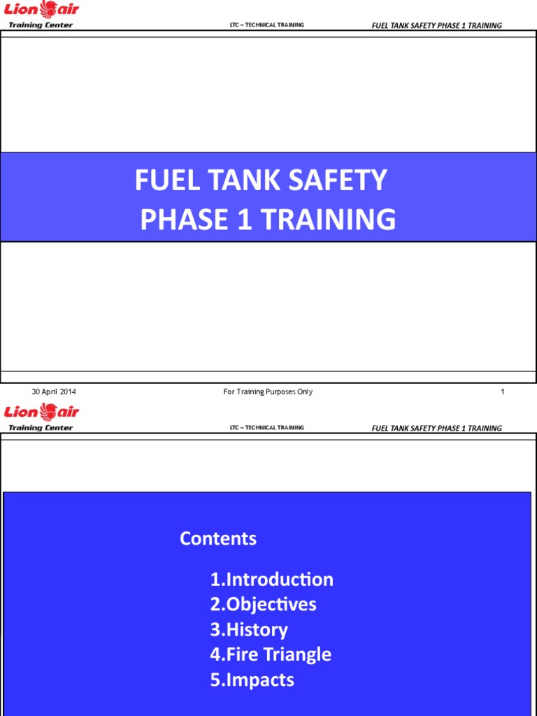 Fuel Tank Safety Training Phase 1 | PDF | Aerospace | Vehicles