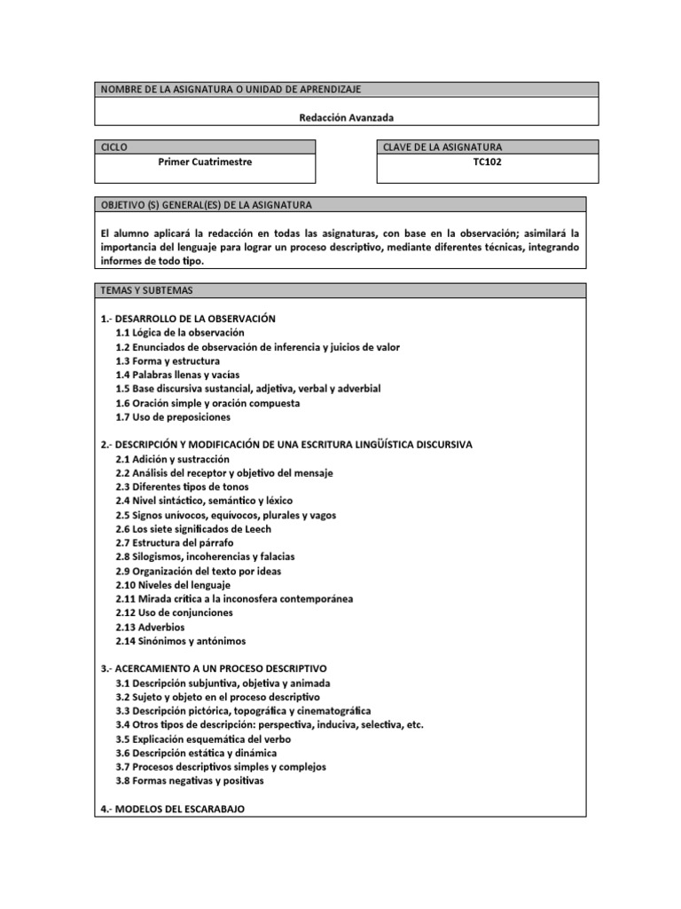 Redacción Avanzada | PDF | Adverbio | Oración (Lingüística)