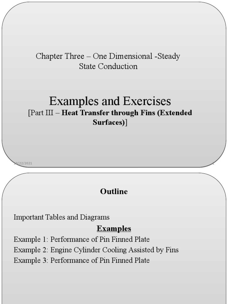 Chapter 3 - Examples and Exercises (Part III) New | PDF | Heat Transfer ...
