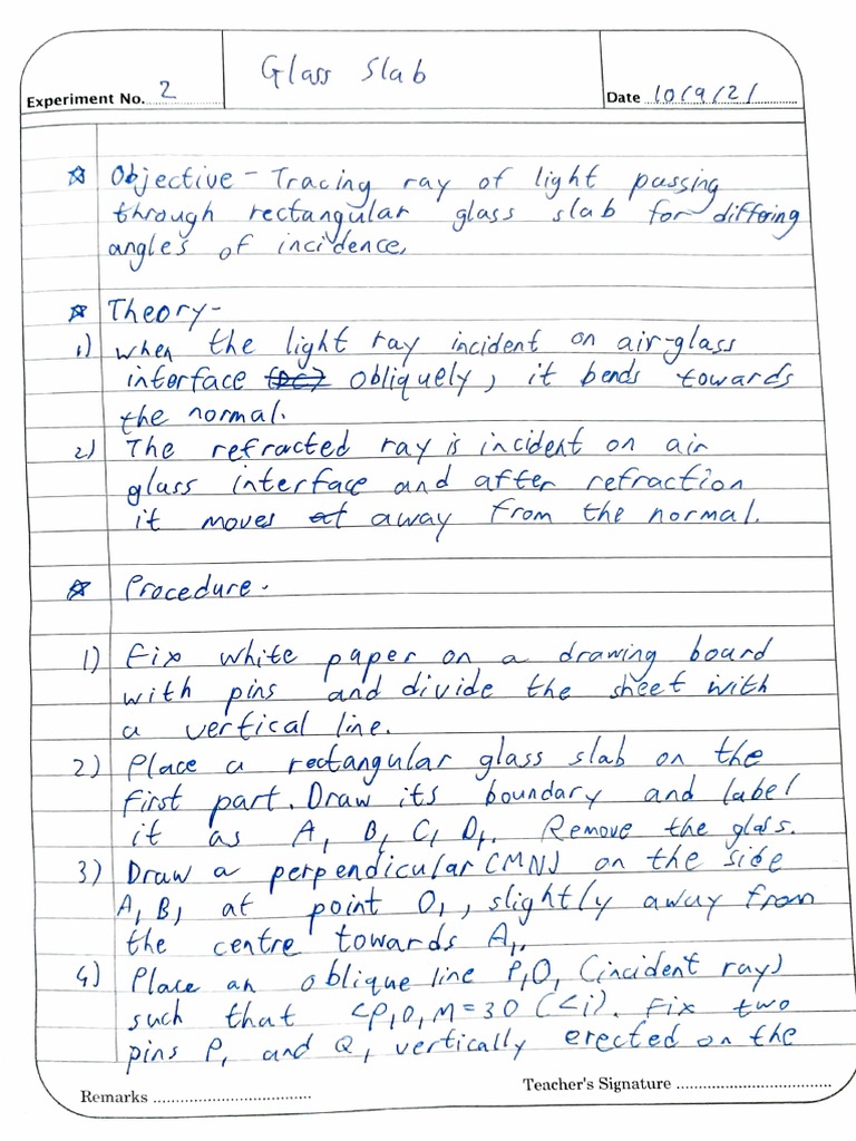 Physics Glass Slab | PDF